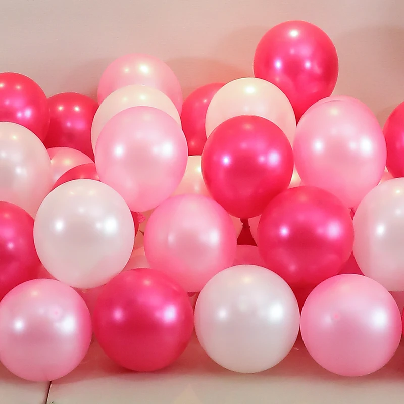 Red Pink Balloons 10pcs 12Inch Latex Balloons Inflatable Wedding ...