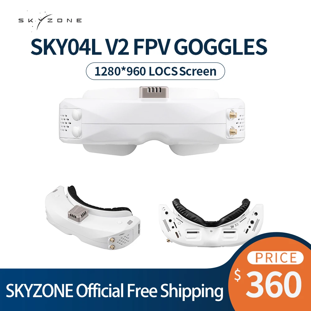 SKYZONE FPV Goggles SKY04O SKY04L V2 OLED 1024*768 5.8G 48CH Steadyview Receiver Build In Head ...
