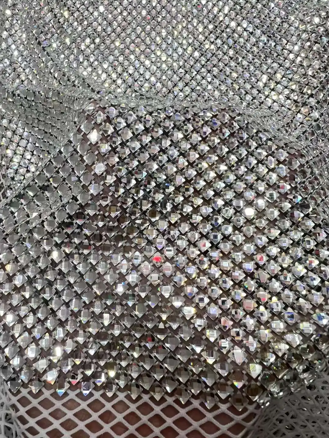 Tecido-de-renda-de-malha-nigeriana-madison-africano-bordado-com-glitter ...