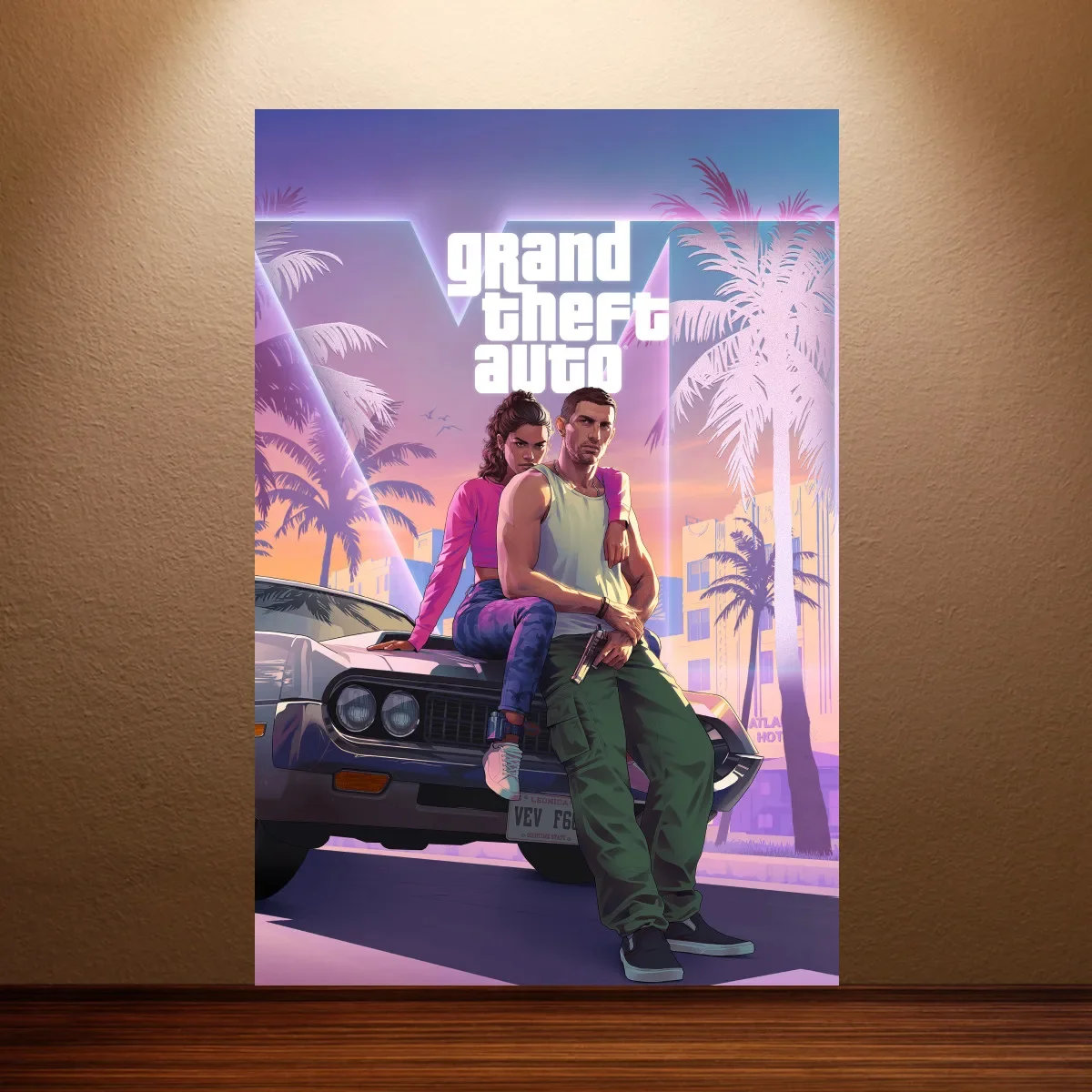 GTA-6-Poster-Grand-Theft-Auto-VI-Game-Poster-Canvas-Wall-Art-Painting ...