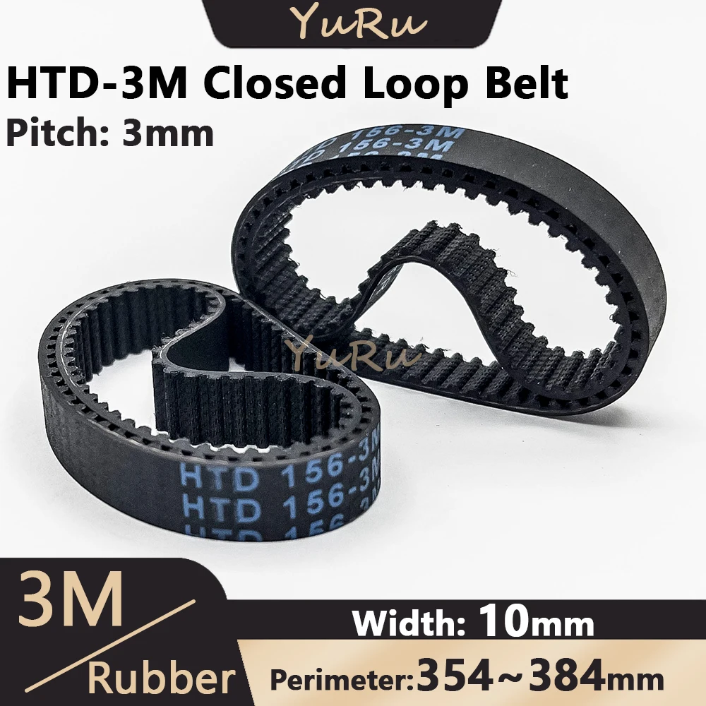 HTD-3M-Rubber-Timing-Belt-Width-10mm-Closed-Loop-Length-354-357-360-363 ...