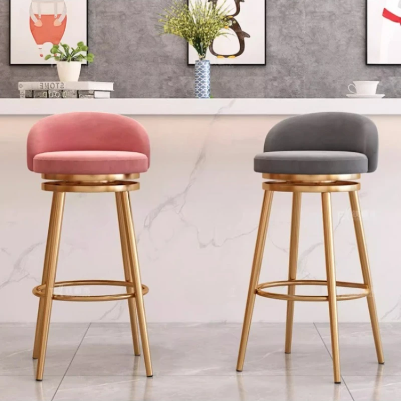 Swivel Bar Stool with Backrest Modern Counter Height Stool 360°Rotating ...