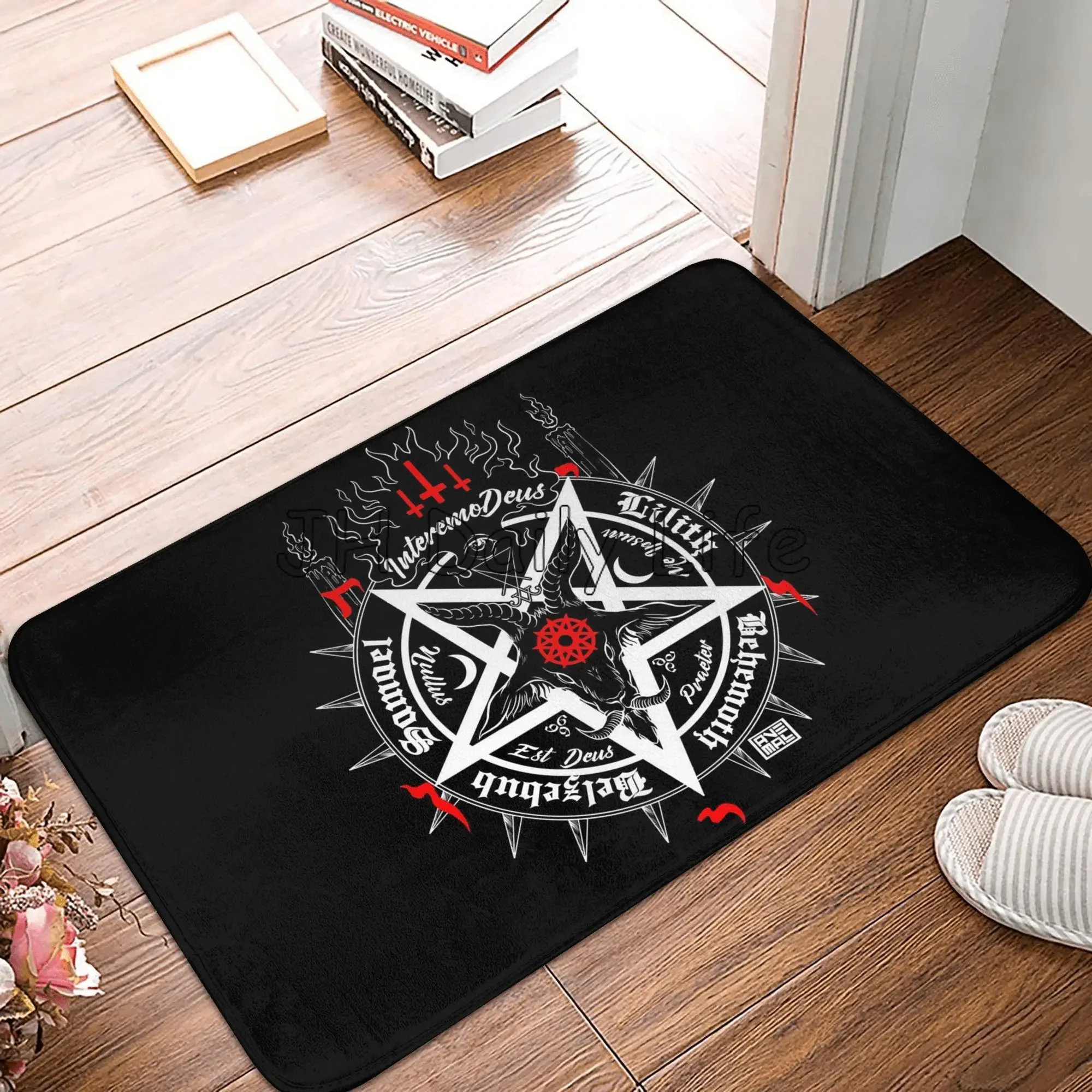 Baphomet Leviathan Welcome Doormat Indoor Entrance Rug Black Devil ...