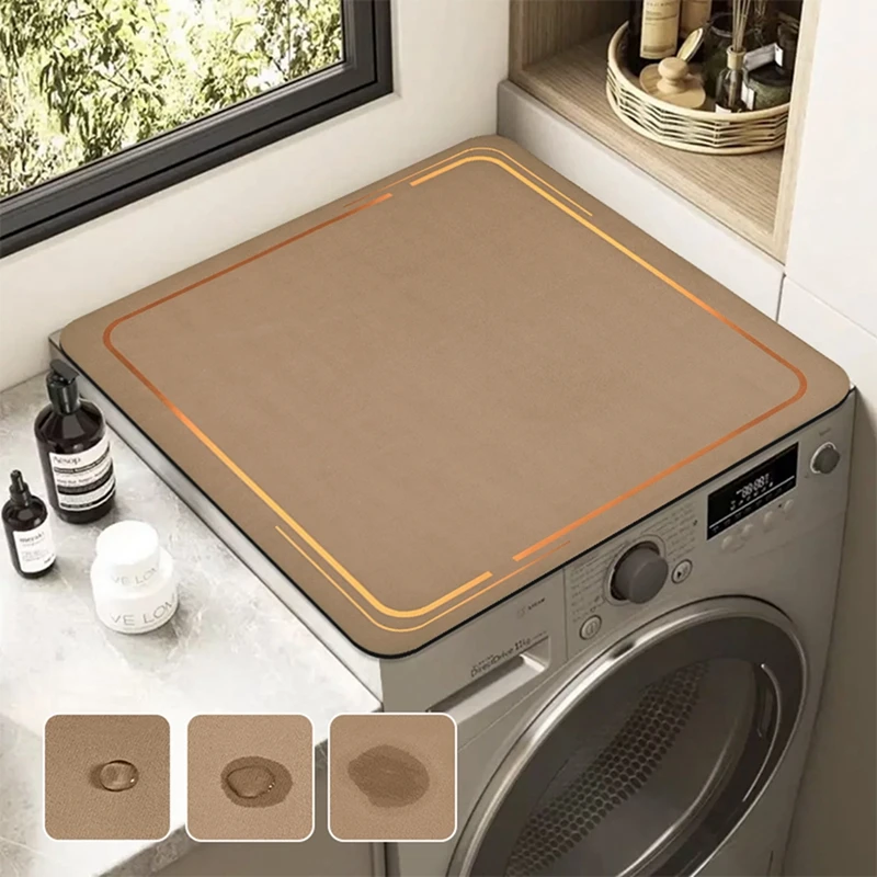 Faux-Velveteen-Washing-Machine-Cover-Rubber-Dustproof-Dividers-Moisture ...