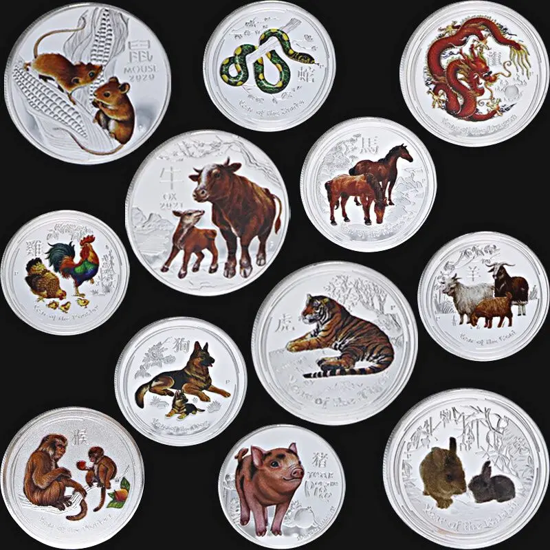 Decorative-Coins-Animal-Chinese-Zodiac-Metal-Coins-40mm-Art-Coin ...