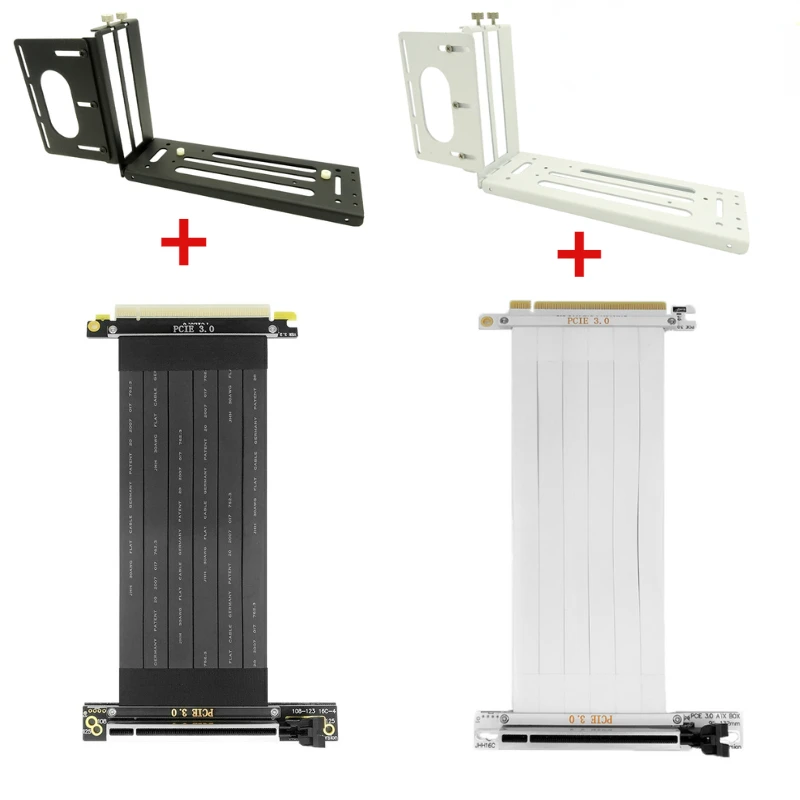 New-Black-White-PCI-E-GTX-RTX-Graphics-Video-Card-Upright-Bracket-GPU ...