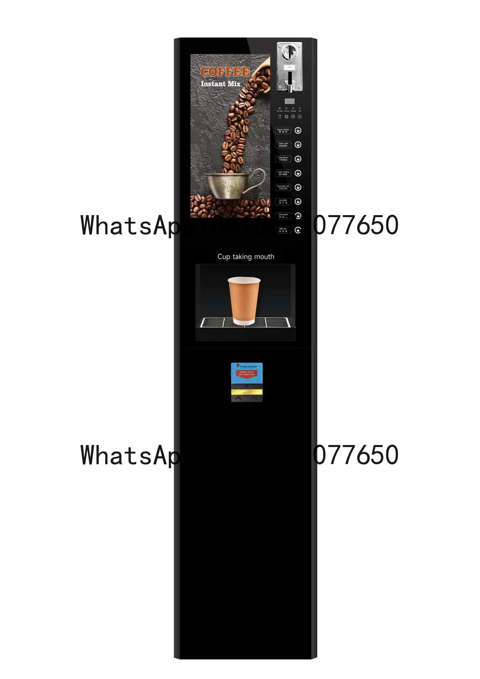 V-40SCT Coin-operated Mixing Instant Coffee Vending Machine Coin Coffee ...