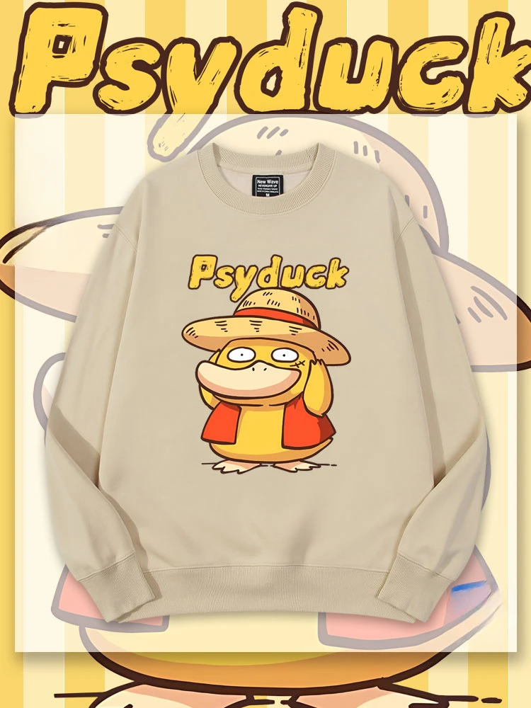 Psyduck-Jersey-de-cuello-redondo-para-hombre-y-mujer-ropa-de-pareja-con ...