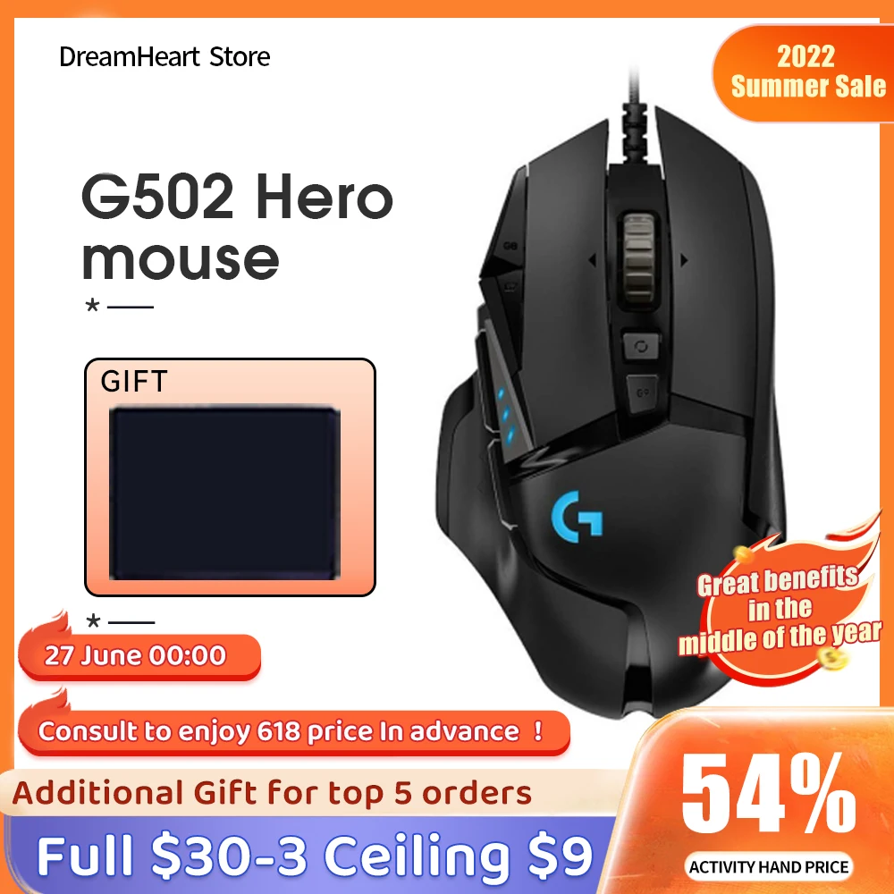 Original Logitech G502 Hero / G402 Wired Gaming Mouse Gamer Rgb Usb For ...