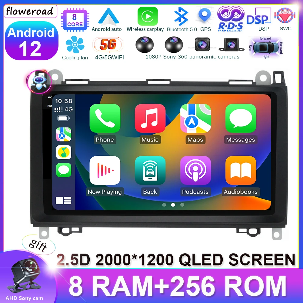 Android 12 For Mercedes Benz B200 Sprinter W906 W639 classe W169 W245 ...