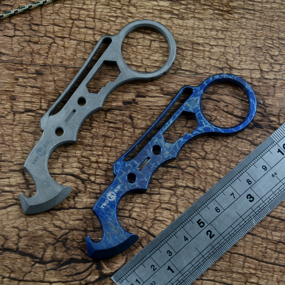 TWOSUN-Multifunctional-EDC-Tool-Stonewashed-Anode-TC4-Titanium-Alloy ...