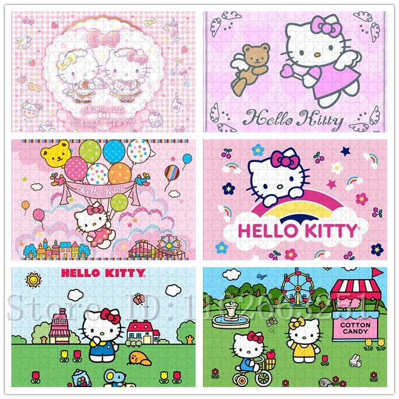 35-300-500-1000-Pieces-Hello-Kitty-Puzzles-Sanrio-Cartoon-Jigsaw ...