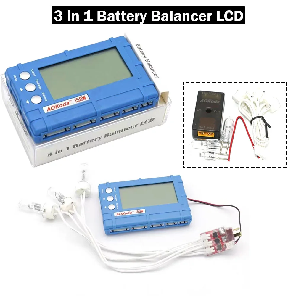 High-quality-AOKoda-5W-150W-3-in-1-Battery-Balancer-LCD-Voltage-Meter ...