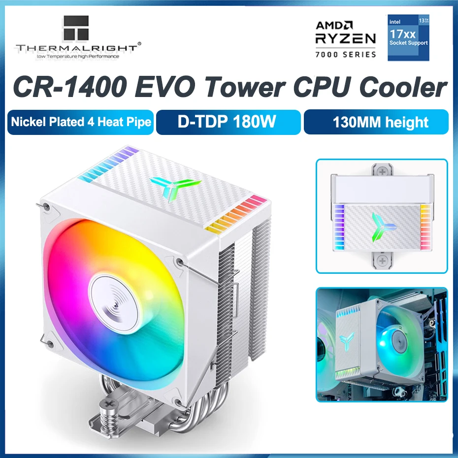 JONSBO-CR-1400-EVO-Tower-CPU-Cooler-4-Heat-Pipe-5V-3Pin-ARGB-Quiet-Fan ...