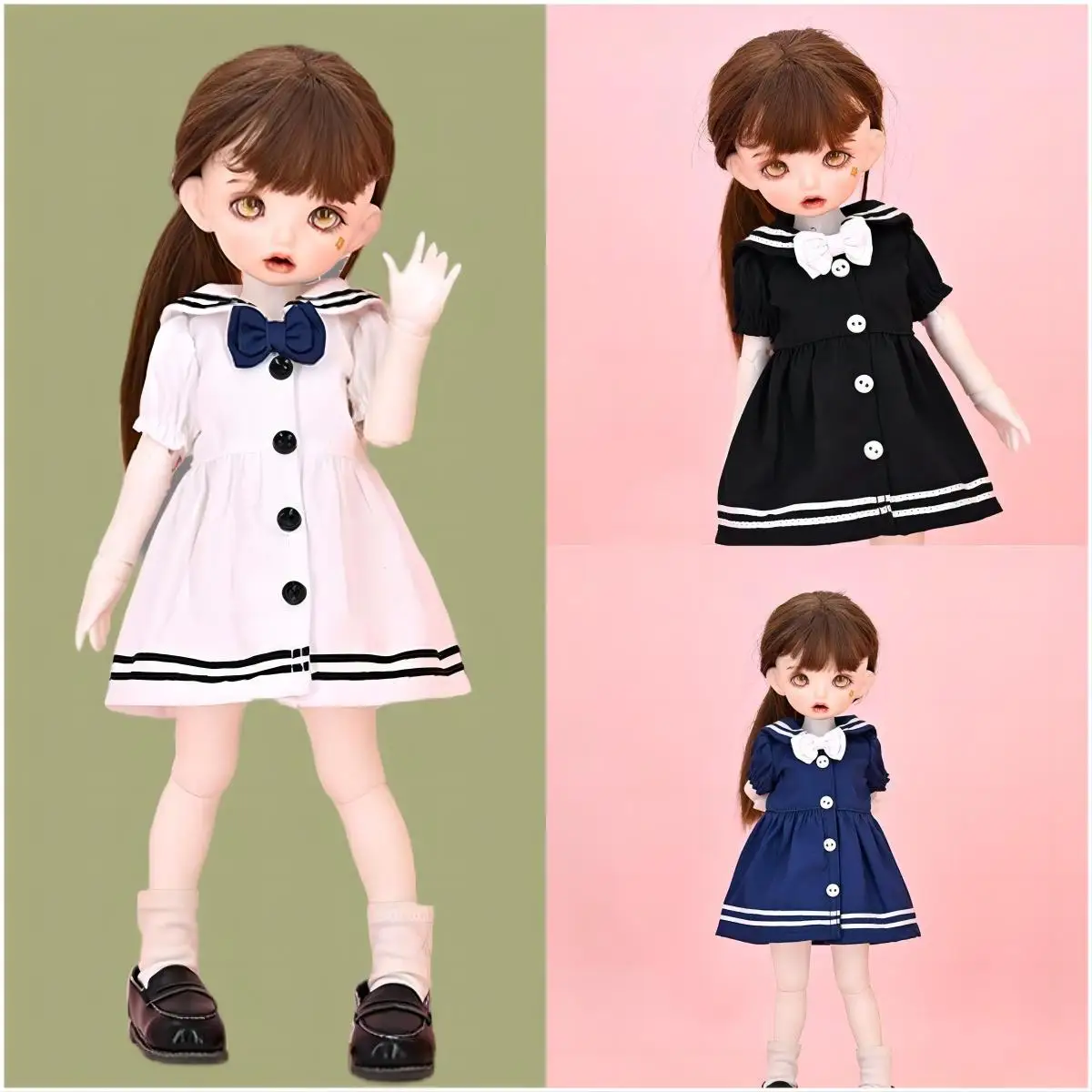 Vestido-de-uniforme-de-marinero-para-mu-ecas-BJD-ropa-de-mu-ecas ...