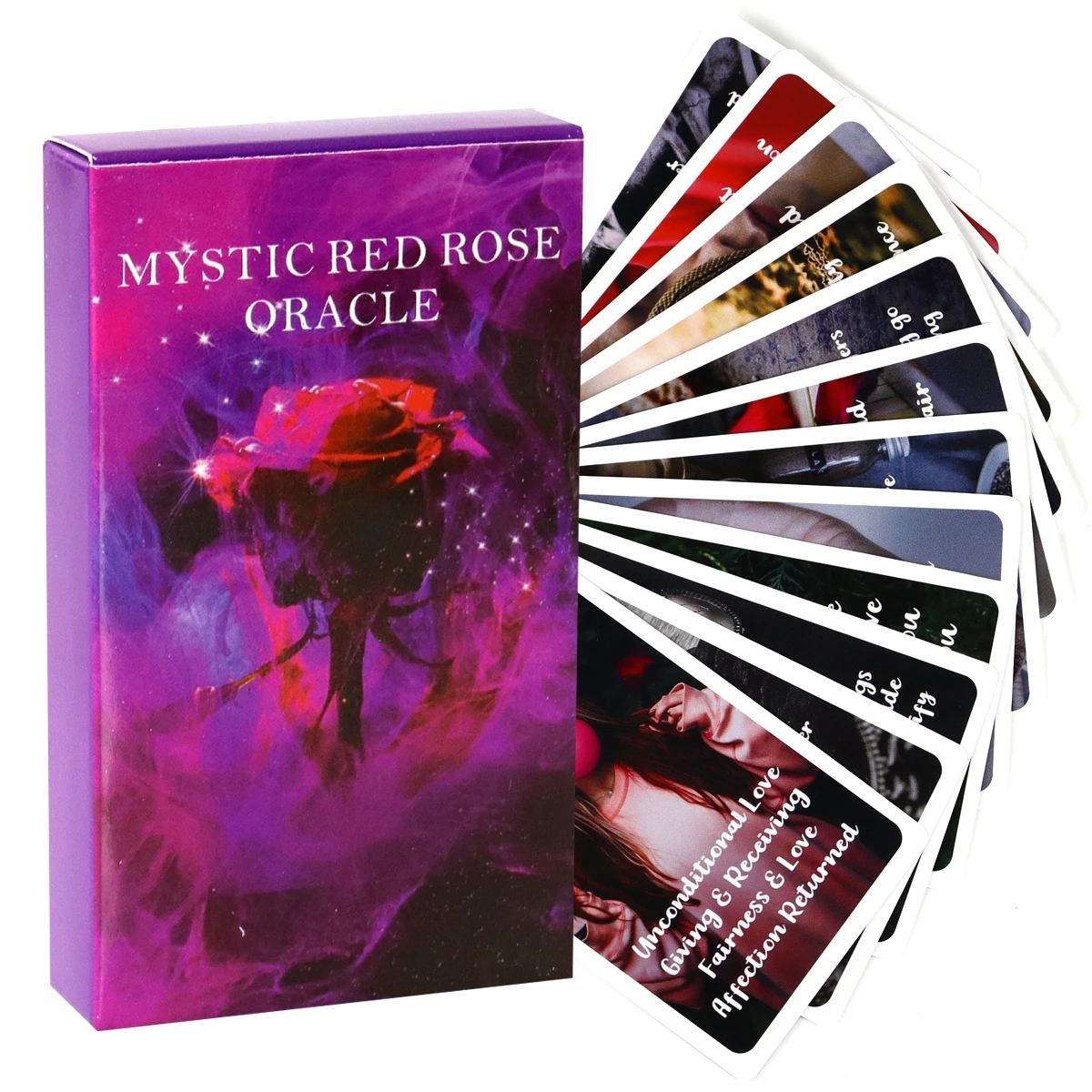 Mystic-Red-Rose-Oracle-Cards-Deck-Original-Tarot-Deck-Games-Oracle-Deck ...