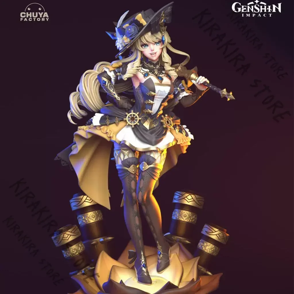 Genshin Impact Navia Garage Kits Mascot Figurine Painting Cosplay Anime ...
