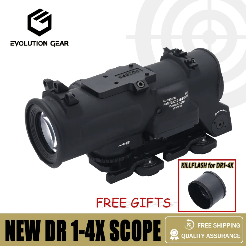 New-2024-DR-1-4x-Fixed-Dual-Field-of-View-Red-Illumination-Scope-with ...