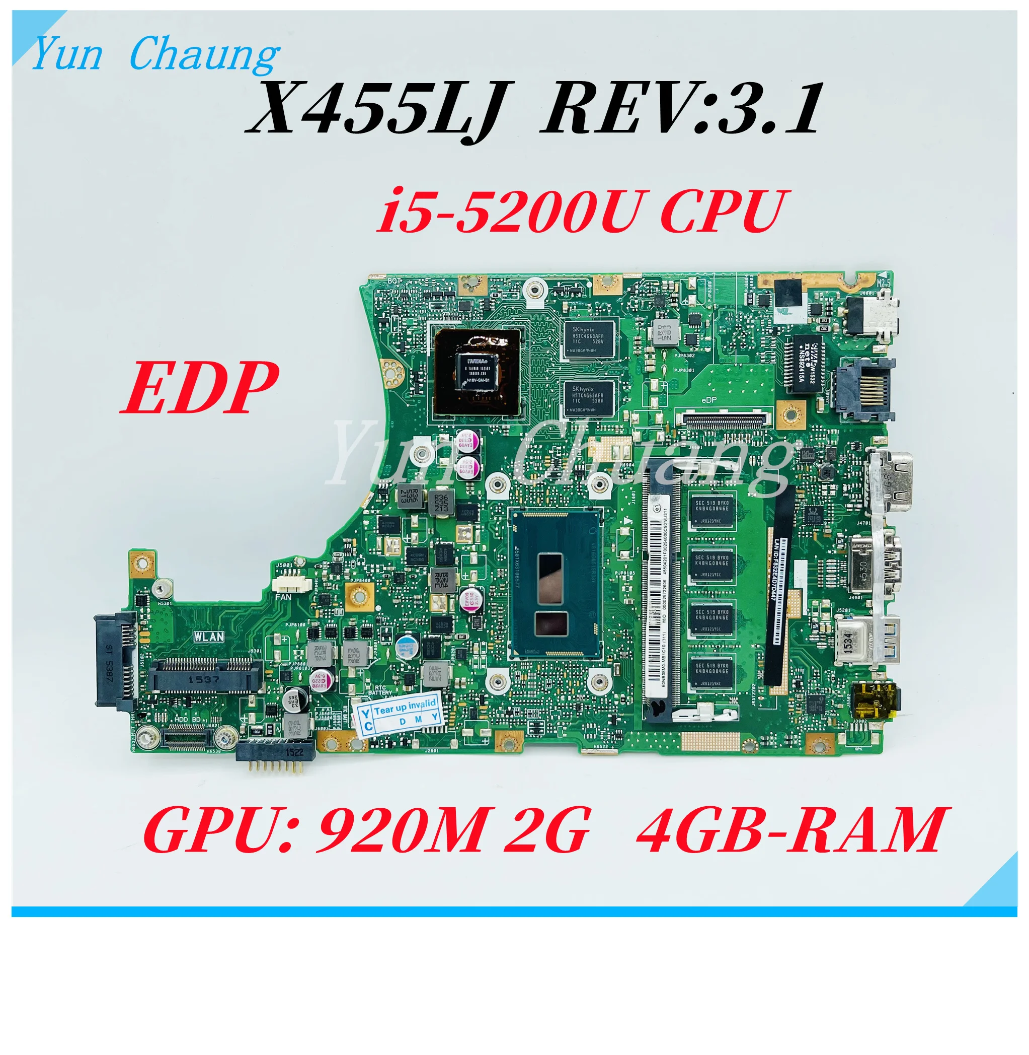 X455LJ-Mainboard-REV-3-1-For-ASUS-X455LJ-X455LB-X455LD-A455L-F455L ...