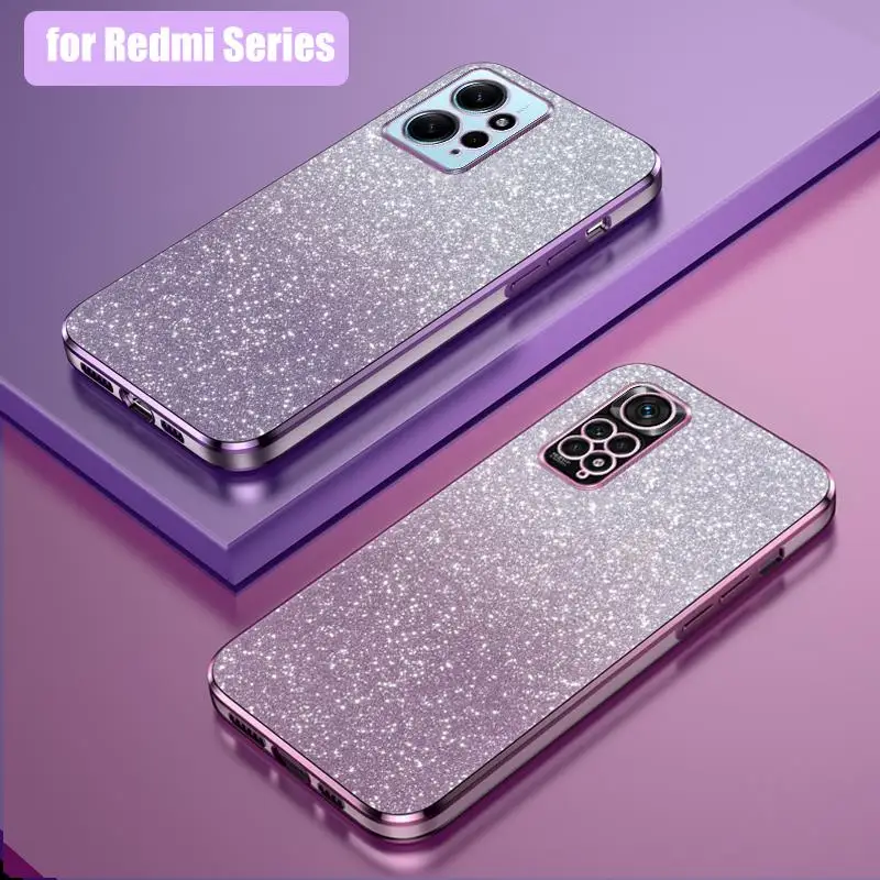 Note11-12pro-Luxury-Gradient-Glitter-Plating-Case-For-Xiaomi-Redmi-Note ...