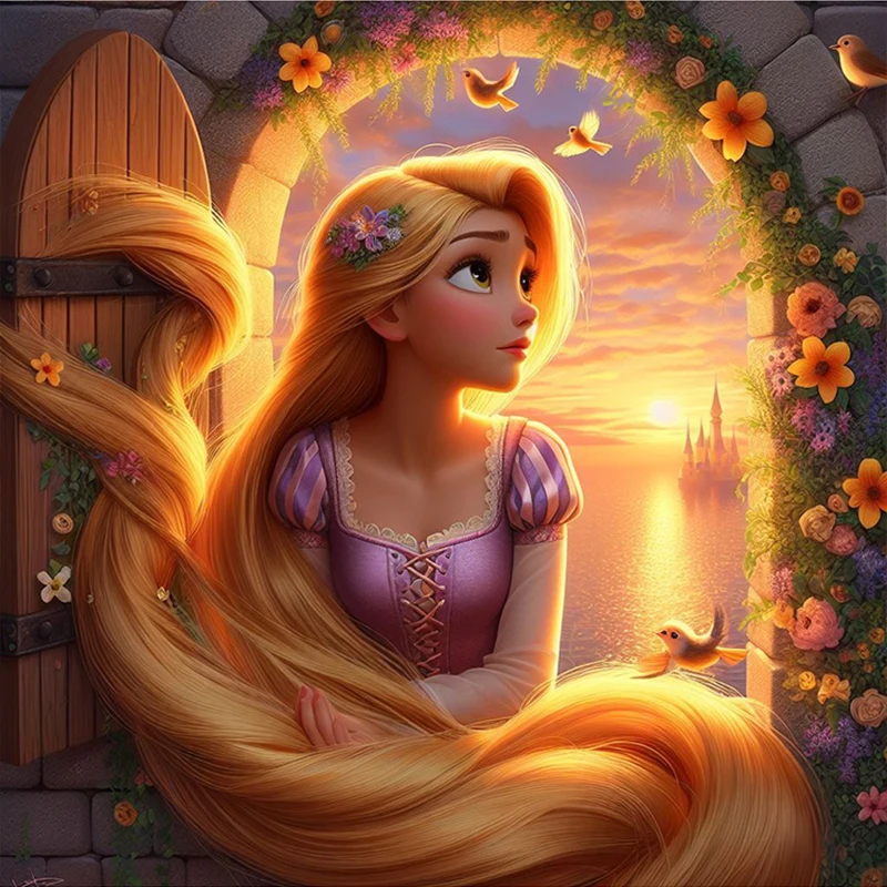 2024-New-Disney-Rapunzel-Le-Pepe-Princess-Diamond-Embroidery-Disney ...