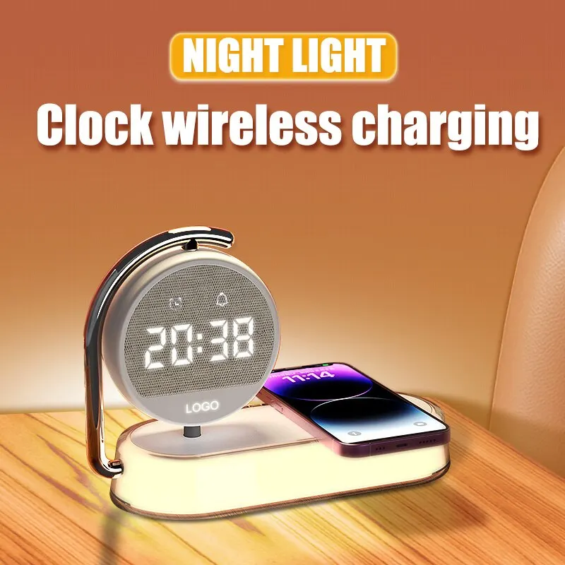 Multifunction-Wireless-Charger-Pad-Stand-Clock-LED-Desk-Table-Lamp ...