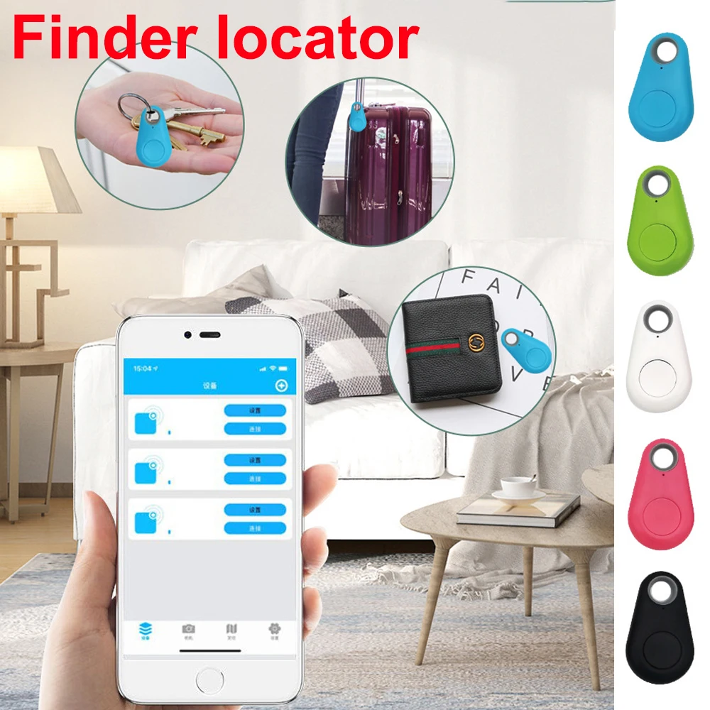 Mini-GPS-Mobile-Bluetooth-5-0-Tracker-Anti-Lost-Device-Round-Anti-Lost ...