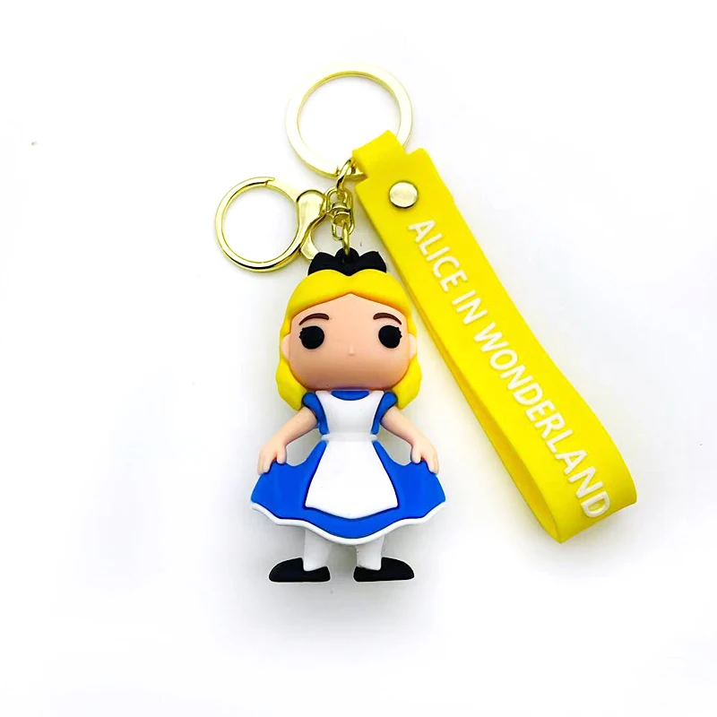 Disney Alice in Wonderland Keychains Anime Alice Mad Hatter Red Queen ...