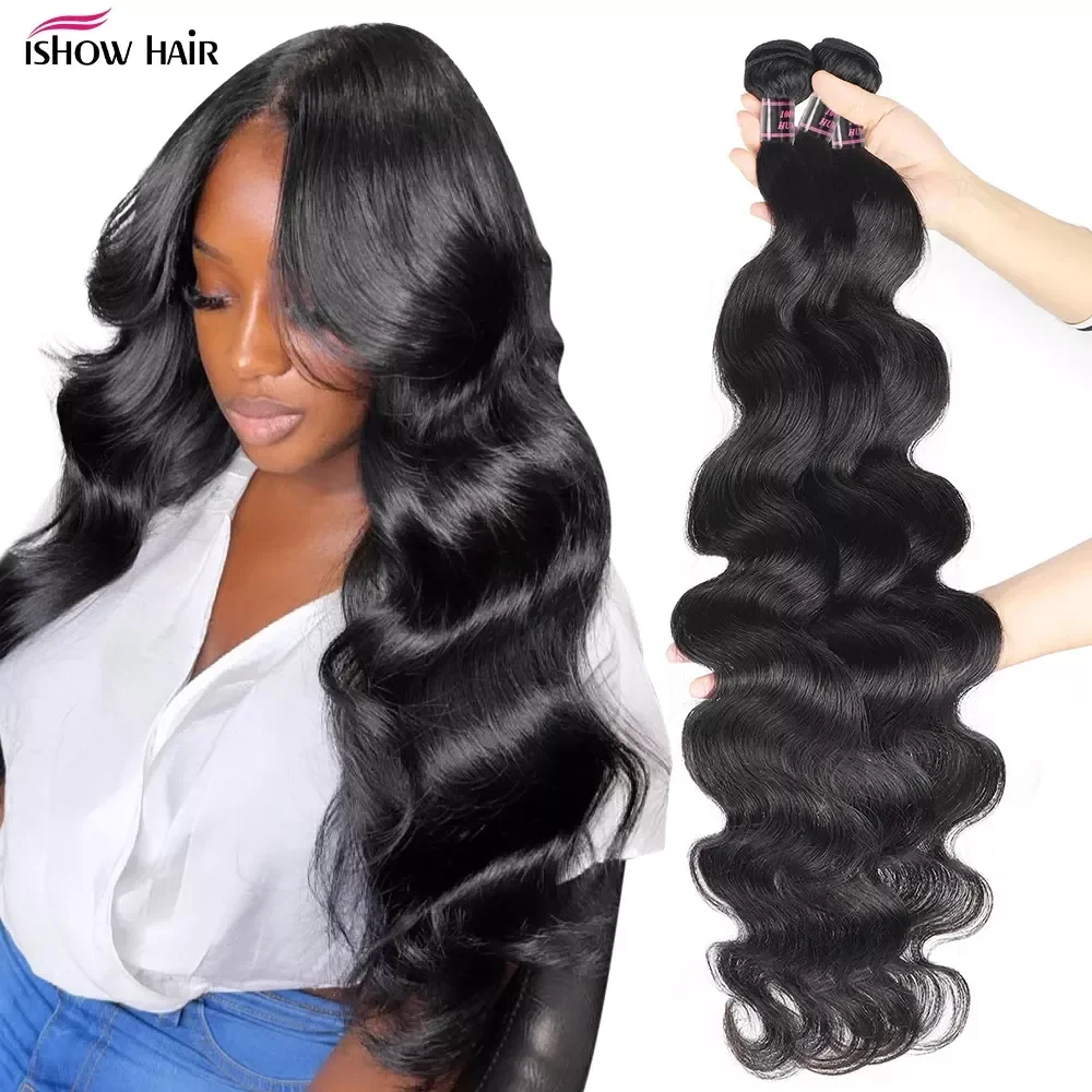 Ishow Body Wave Bundles Human Hair Body Wave Hair Extensions 30 Inch ...