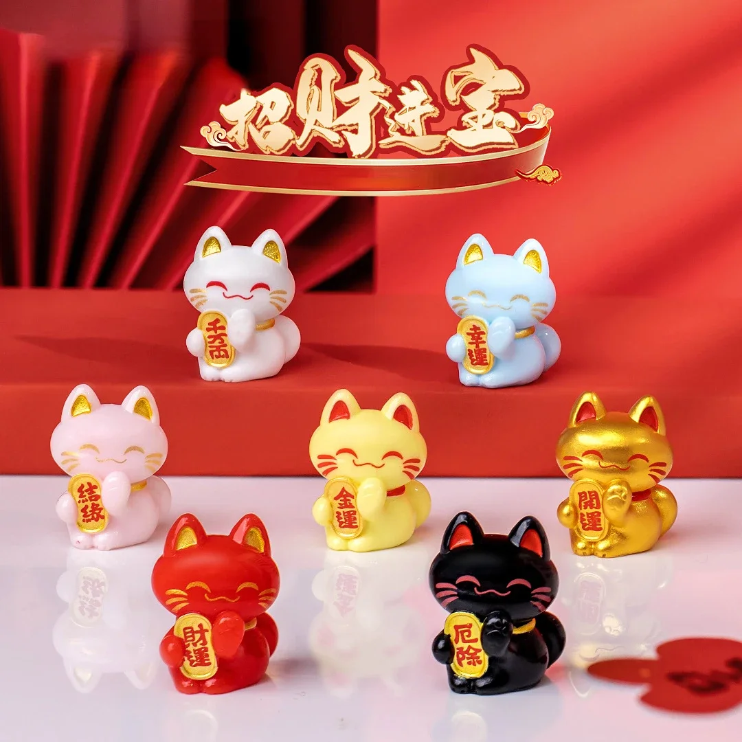 9pcs-set-Mini-Lucky-Cat-Decoration-Home-Car-Decor-Kawaii-Lucky-Cat ...
