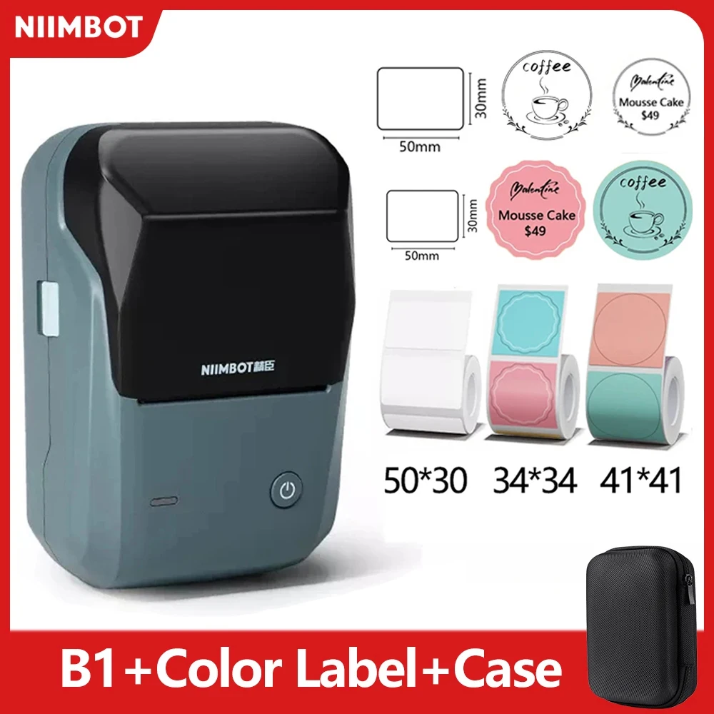 Niimbot-B1-Mini-Portable-Thermal-Printer-More-Color-Self-Adhesive-Sticker-Label-Maker-Pocket ...