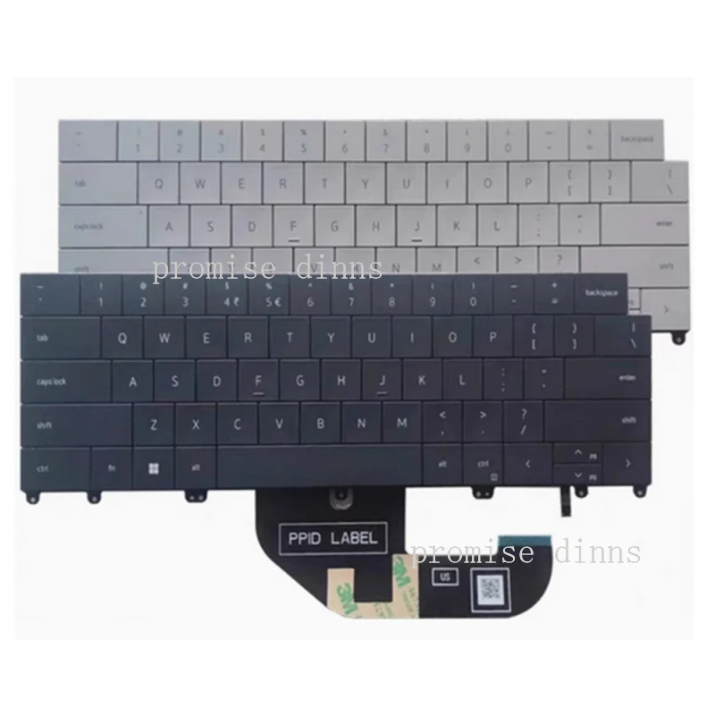 M For Dell XPS 13 Plus 9320 Laptop Backlight Keyboard Black/ White CN ...