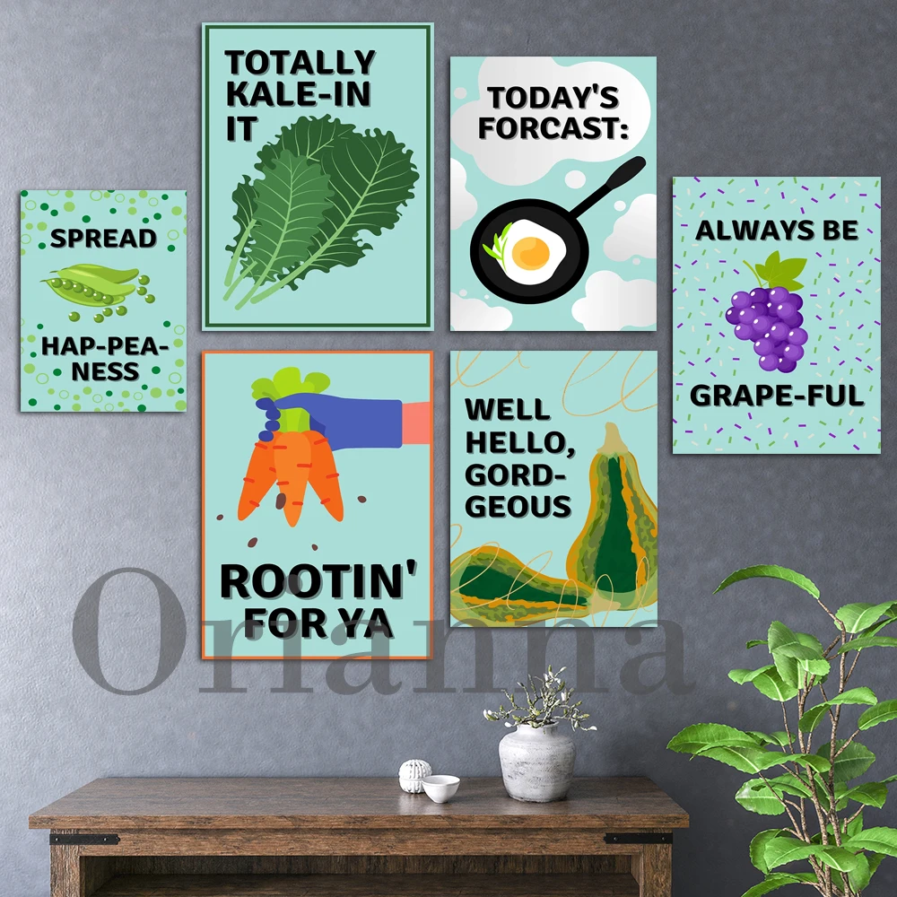 Vegetable-Fruit-Food-Poster-Pun-Dietitian-Nutrition-Health-Print-Office ...
