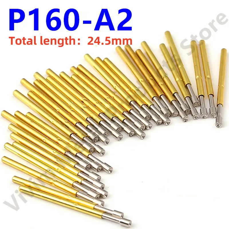 100PCS-P160-A2-Spring-Test-Probe-P160-A-Metal-Brass-Test-Pin-Test-Probe ...