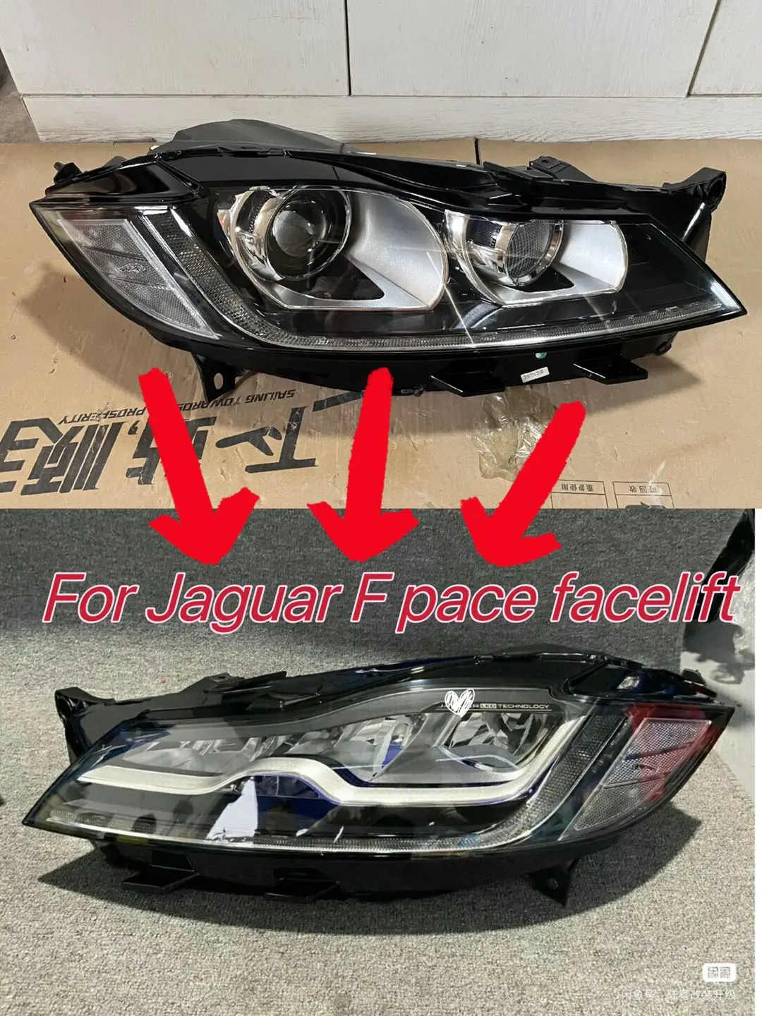 For-Jaguar-XF-XFL-facelift-headlight-assembly-upgrade-LED-one-pair-play ...