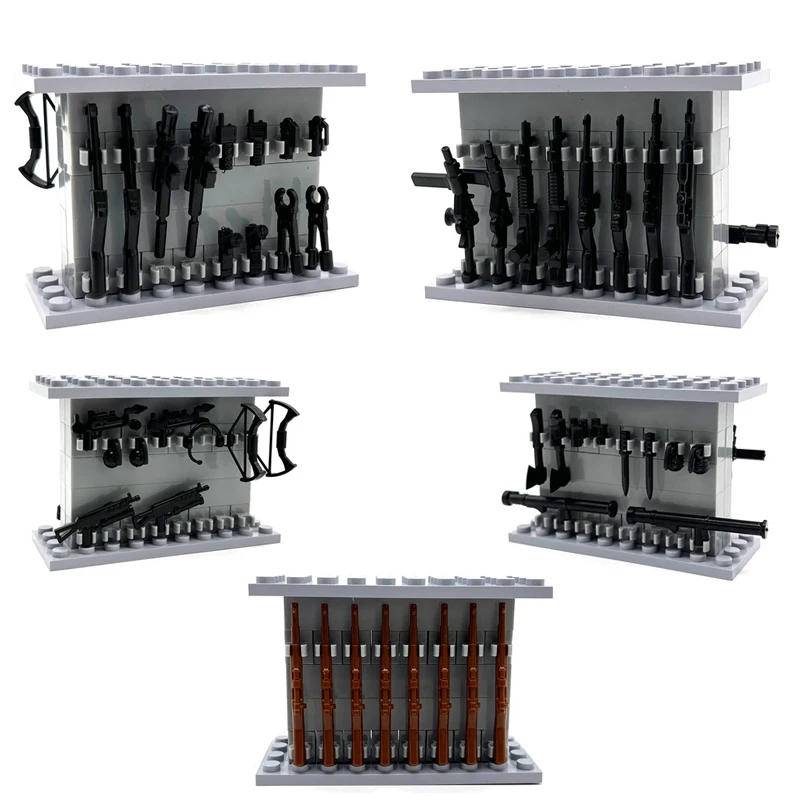 Military-City-MOC-Weapon-Display-Rack-Character-Parts-Building-Blocks ...