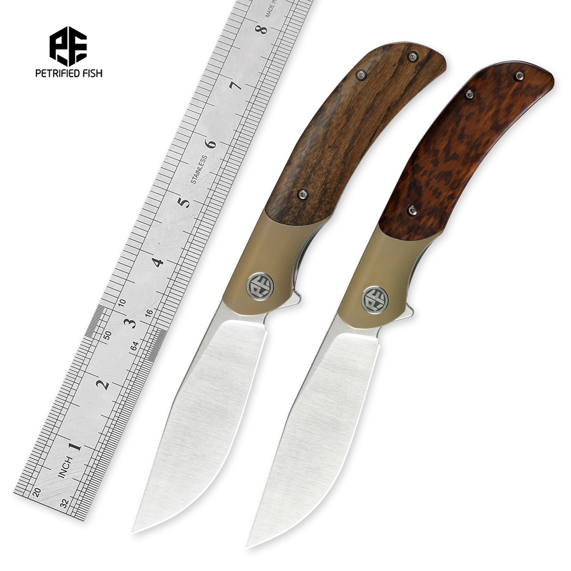 Petrified fish PFP01X 折りたたみナイフ2.99インチ14C28Nサテン