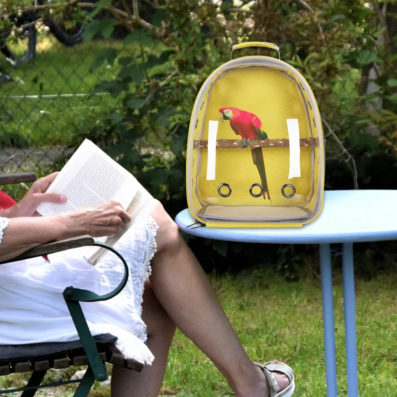 Birds-Carrier-Cage-Transparent-Double-Shoulder-Bird-Bag-Parrot-Travel ...