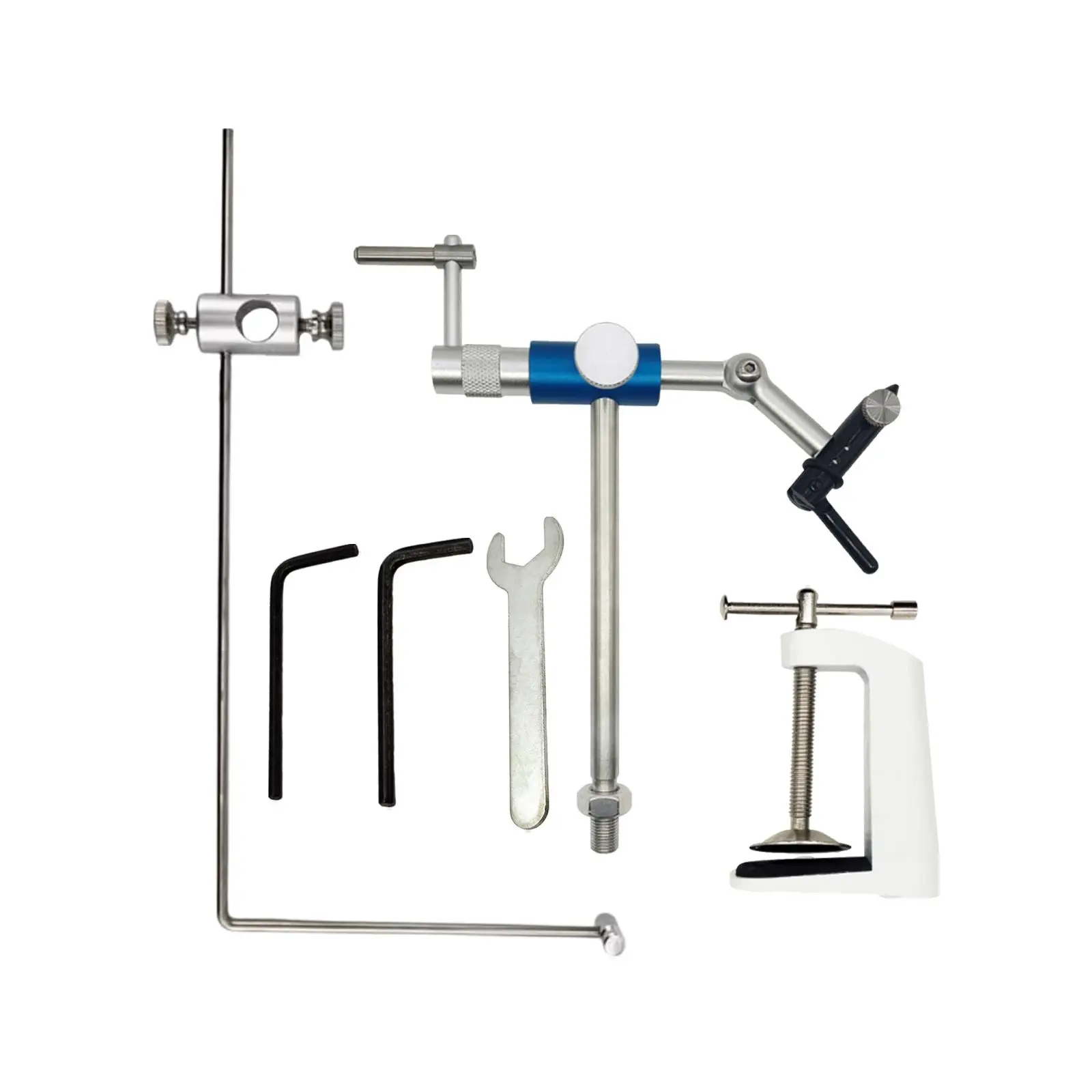 Fly-Tying-Vise-with-Wrench-Rotatable-Adjustable-for-Fishing-C-Clamps ...