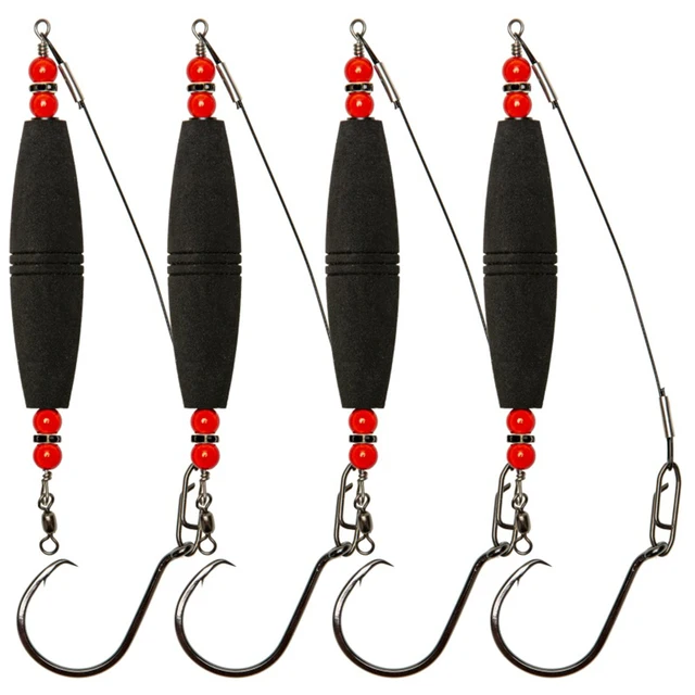 4Pcs Catfish Float Rigs with Hook Fishing Bobbers Catfish Rattling Line ...