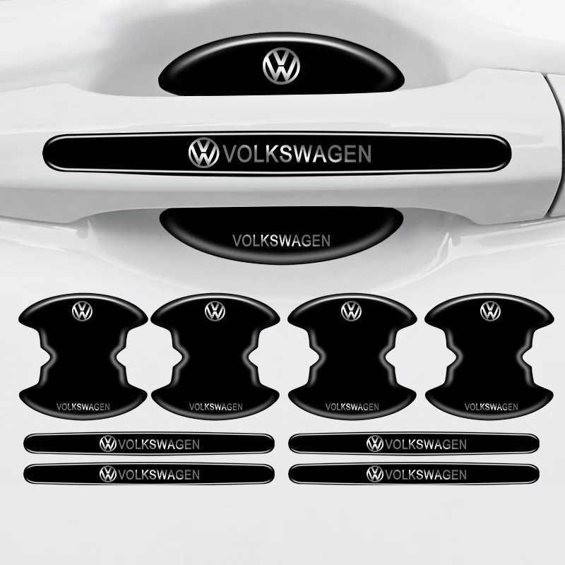 8Pcs TPU Car Door Bowl Handle Protector Stickers Anti-scratch Trim ...