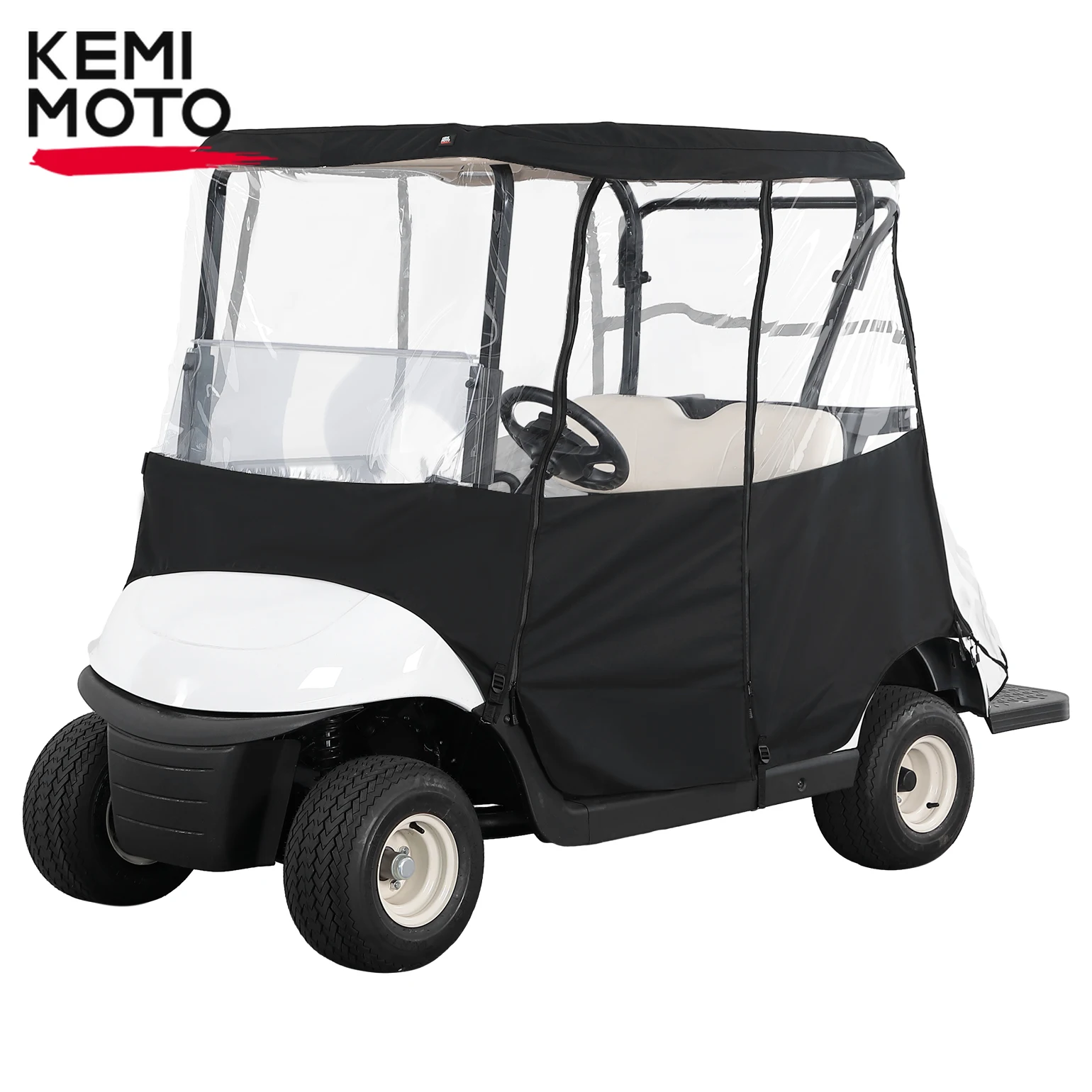 KEMIMOTO-600D-2-Passenger-Golf-Cart-PVC-Enclosure-Waterproof-Rain-Cover ...