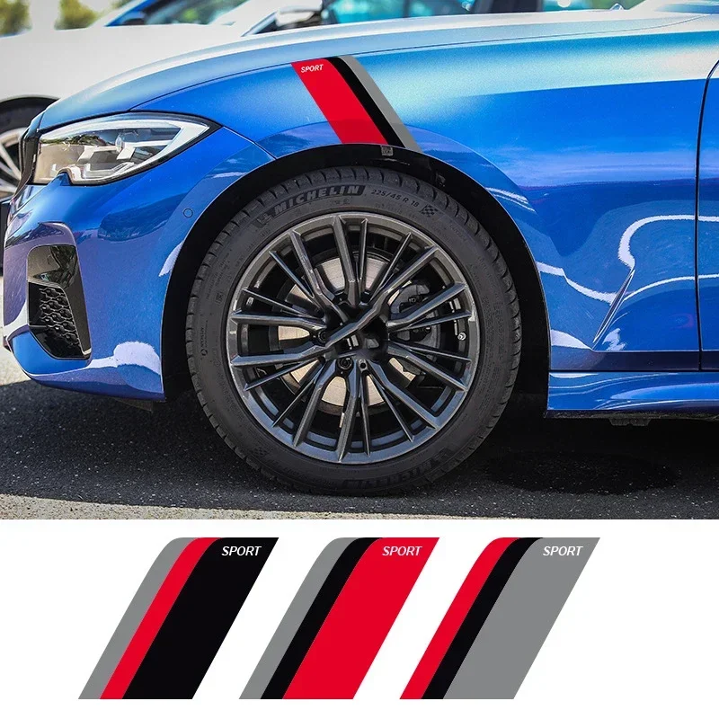 2PCS-Car-Wheelbrow-Decorative-Stickers-Reflective-Warning-Tri-colour ...