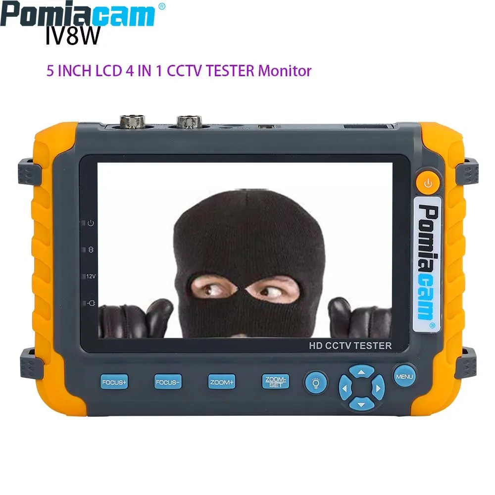 CCTV Tester 8MP 4K Security Camera Tester 5 Inch TFT LCD Monitor For 4 ...