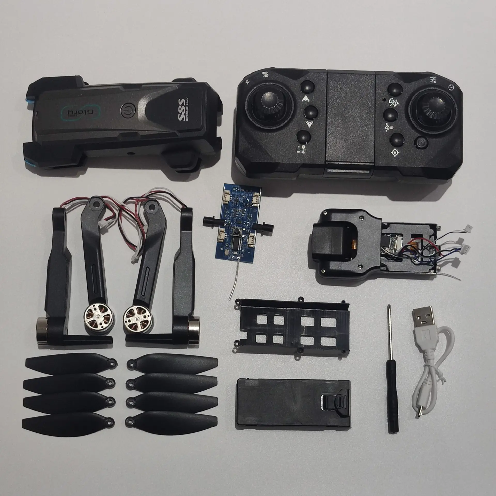 S8S-Remote-Control-Drone-Quadcopter-Spare-Part-Propeller-Body-Shell ...