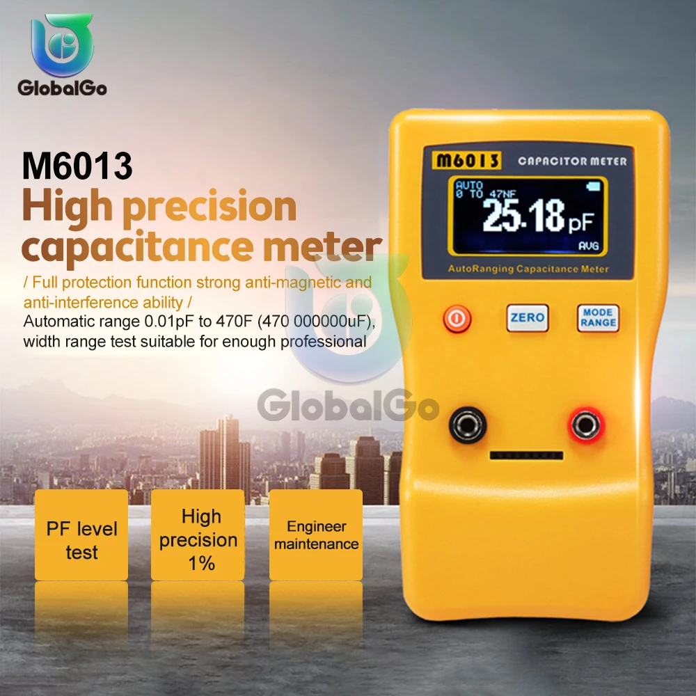 M6013-Digital-Capacimeter-High-Precision-Capacitor-Meter-Professional-Measuring-Capacitance ...