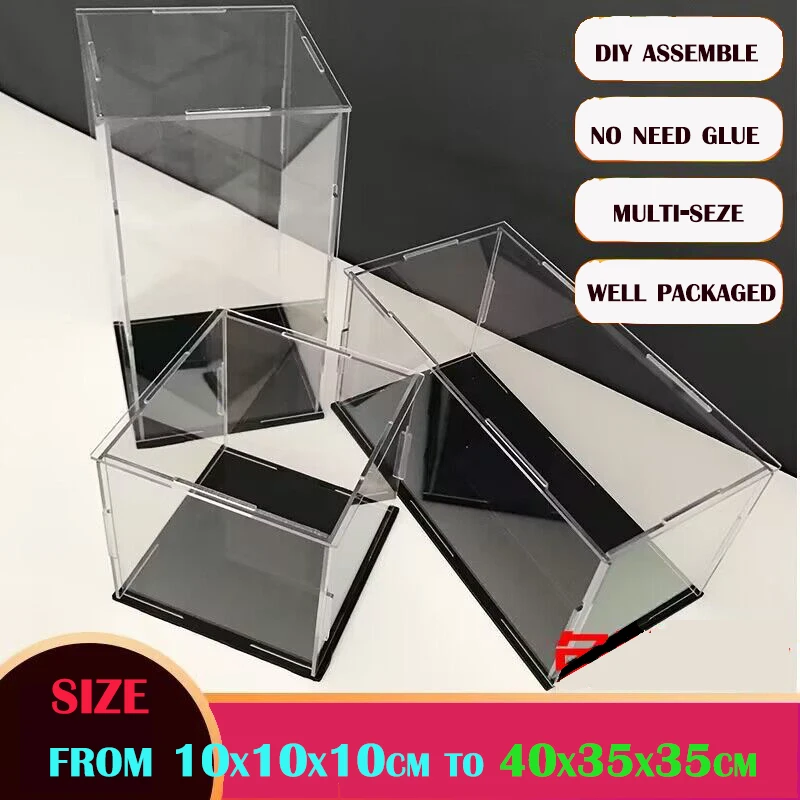 NEW-Acrylic-Display-Boxes-40-35-35cm-max-Figure-Transparent-Display ...