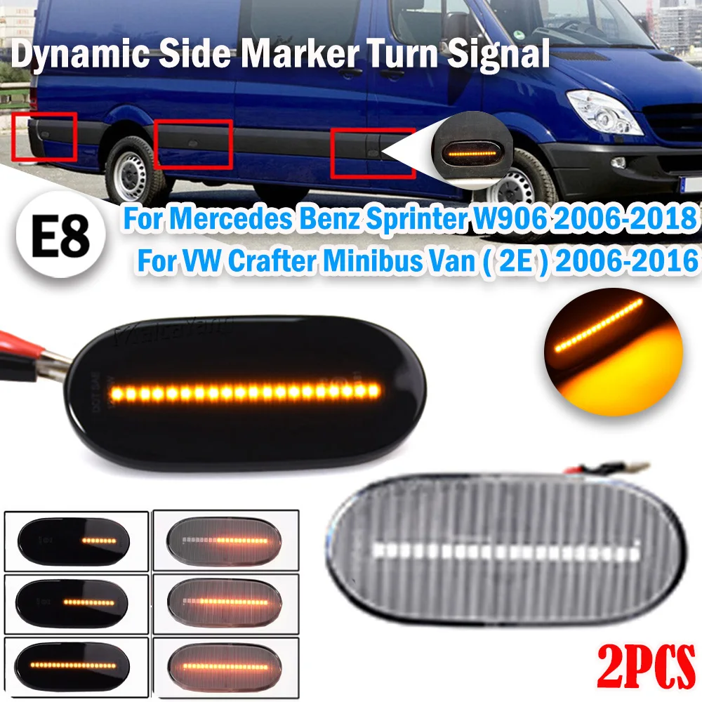 Dynamic LED Side Marker Light Side Repeater Lamp Turn Signal Light ...