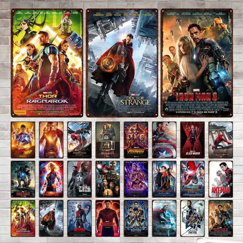 Marvel Black Panther Avengers Metal Tin Sign Poster Vintage Metal Plate ...