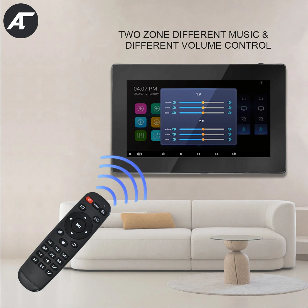 7inch-Touch-Screen-Wall-Amplifier-Home-Audio-system-8-Channel-Android ...